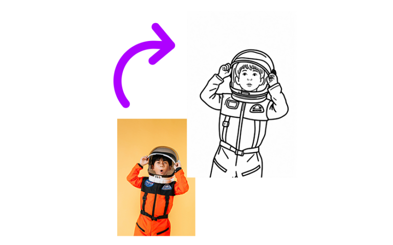 Convertir imagen a dibujo para colorear - PicToLines