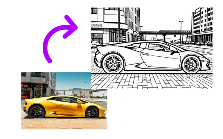 Turn photo into a coloring page - PicToLines